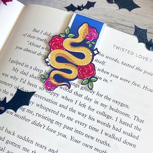 Floral Snake Magnetic Bookmark | Cute Goth | Halloween Bookmark ...