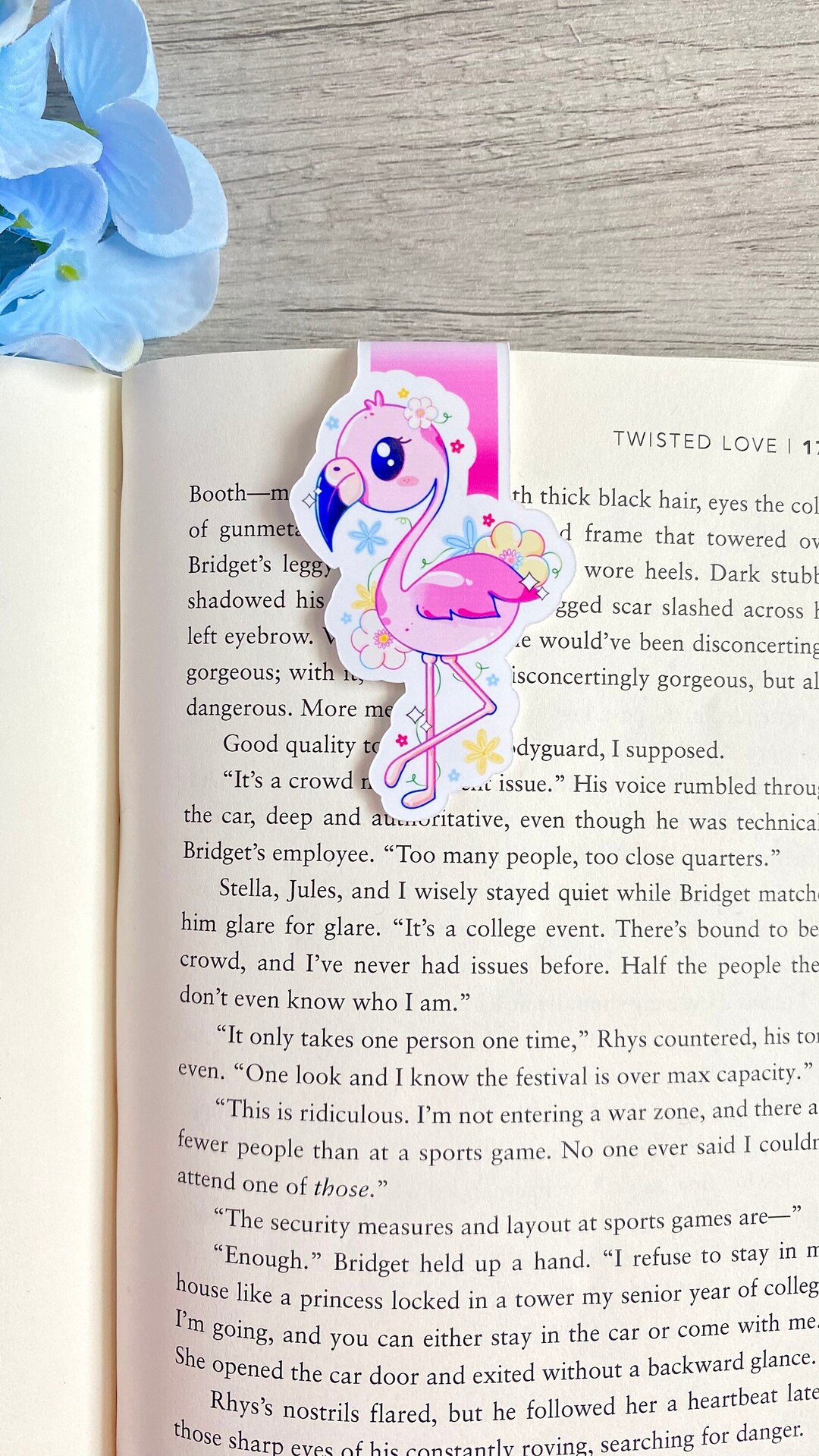 Kawaii Floral Flamingo Magnetic Bookmark - Etsy