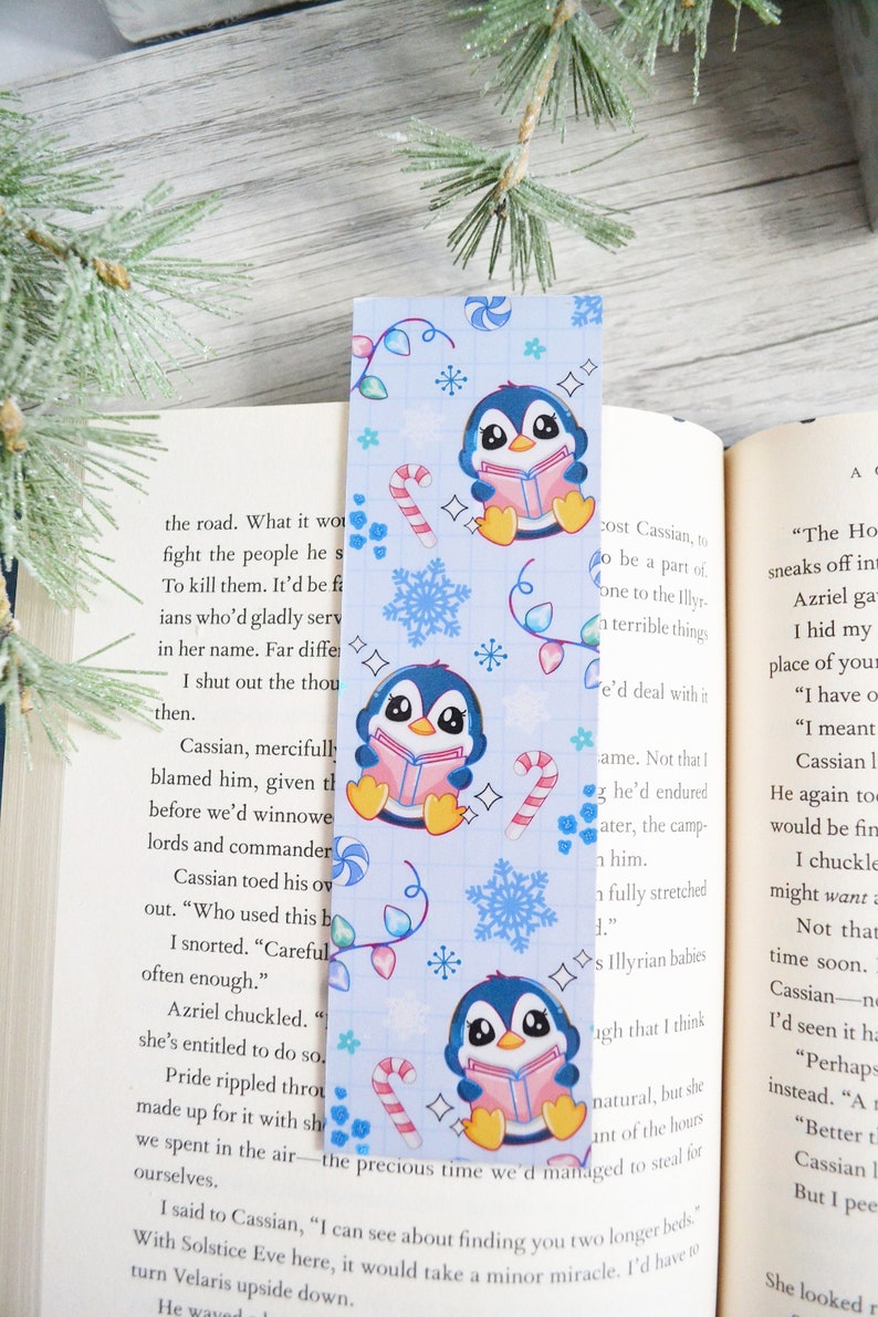 Winter Wonderland Bookmark: Kawaii Polar Bear, Cozy Read - Etsy