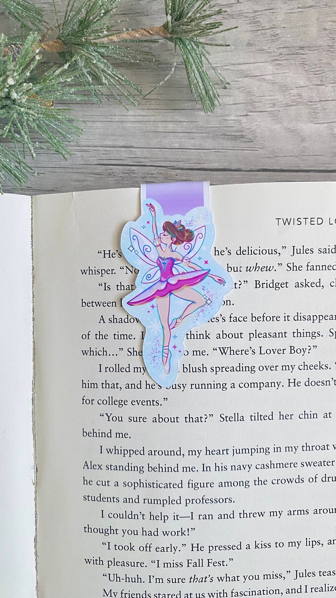 Sugar Plum Fairy Ballerina Magnetic Bookmark, Winter Bookmark, Magnetic ...