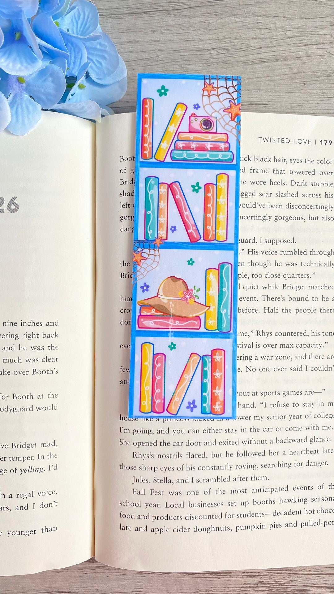 Summer Bookshelf Bookmark | Floral Bookmark | Cute Bookmarks | Beach ...