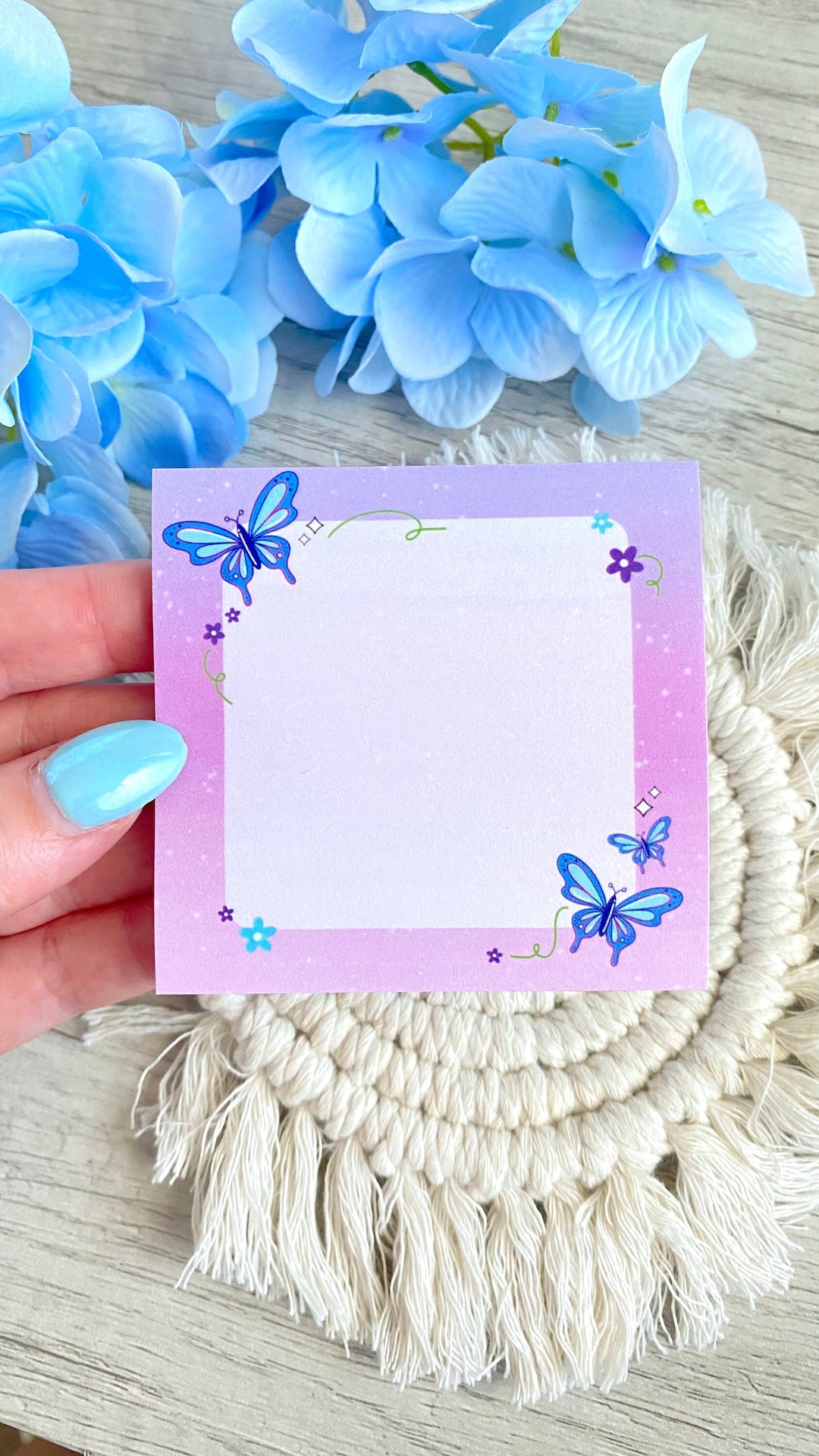 Dreamy Butterfly Sticky Notes | 3x3 Sticky Notes | Cute Notepad ...