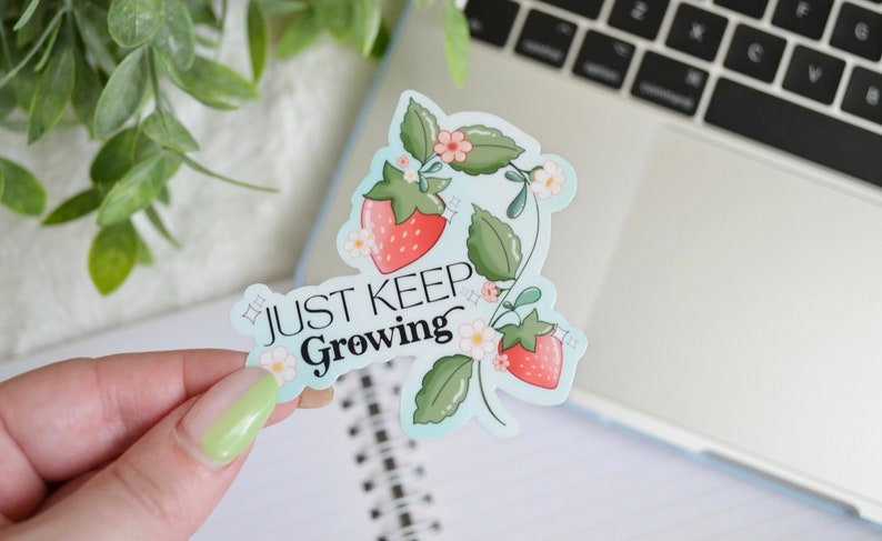 Keep Growing Sticker| Positivity Stickers | Growth Stickers | Cute ...