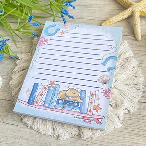 Coastal Bookstack Summer Notepad, 4.25 X 5.5 Notepad, Notepads, Coastal ...