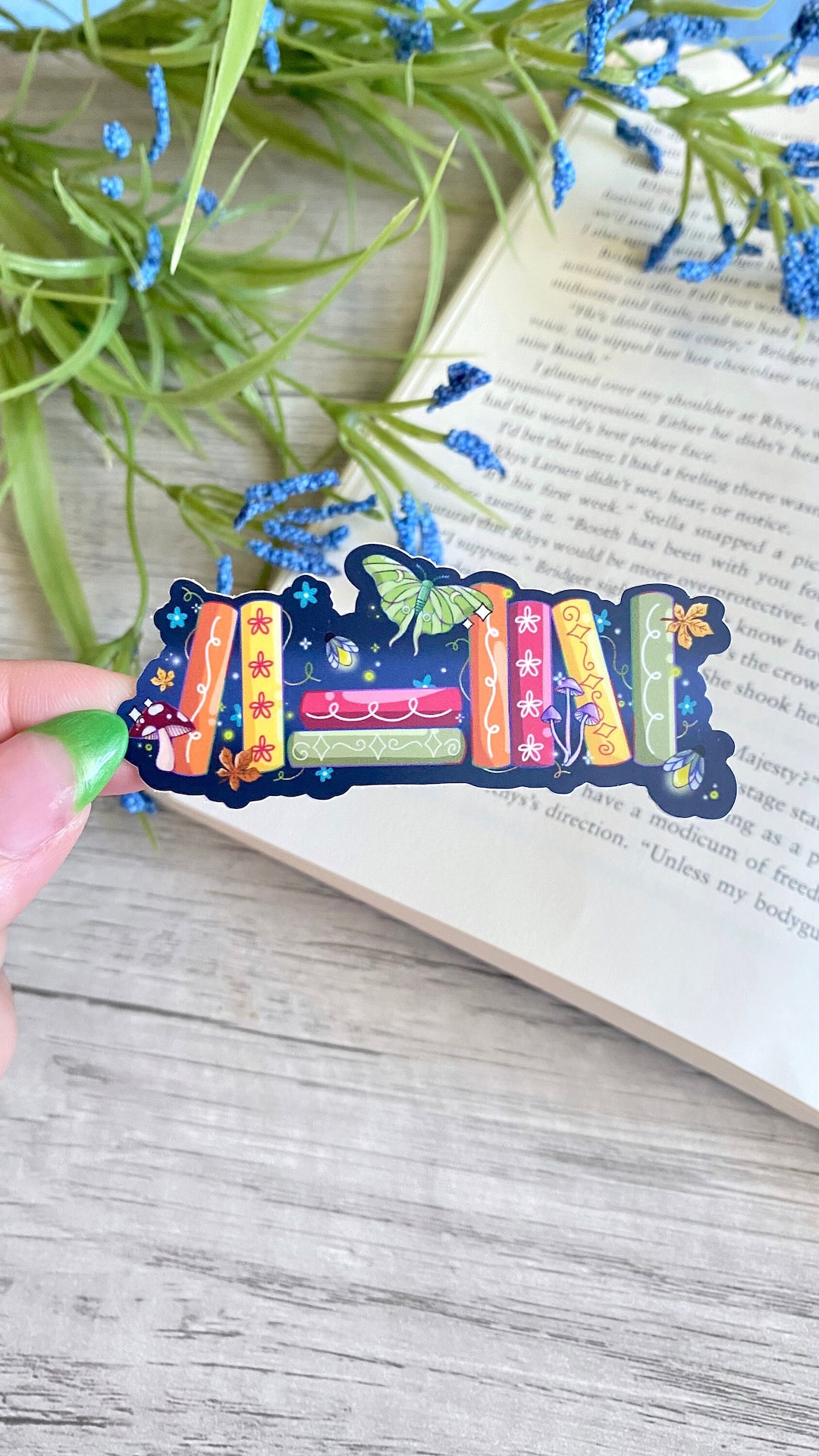 Enchanted Fall Bookstack Sticker | Book Sticker | Fall Books | Kindle ...