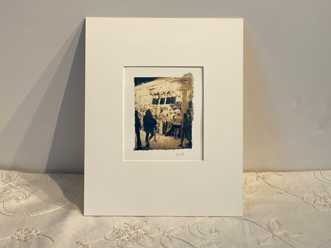 Vintage Art Print Hand Colored Photograph Print Signed PEB Midway ...