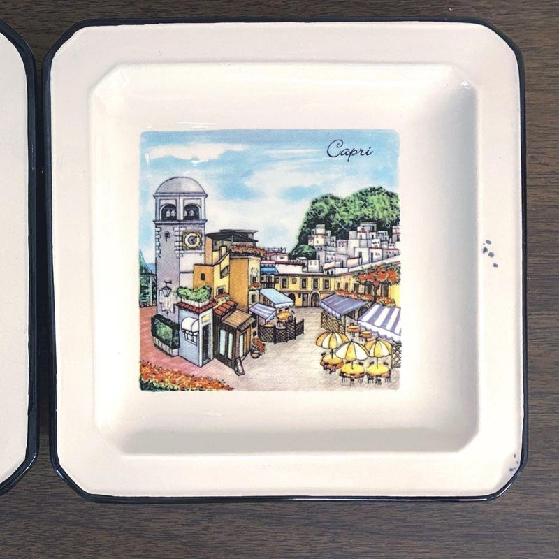 Square Italian Plates - Etsy