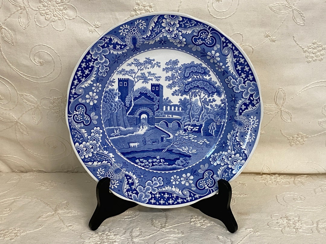 Vintage Blue and White Castle Plate by Spode Blue Room Collection ...