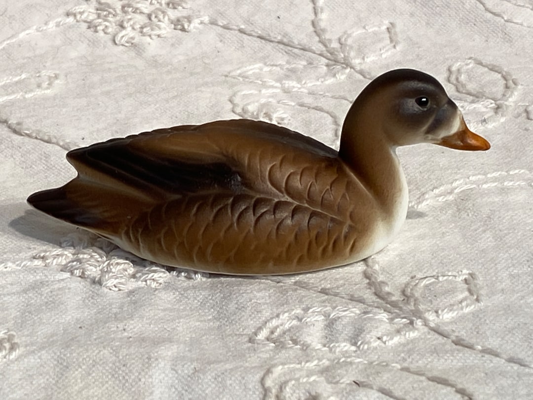 Vintage Small Ceramic Waterfowl Figurine Herter's Ceramics 34 Made in Japan Duck Goose ...