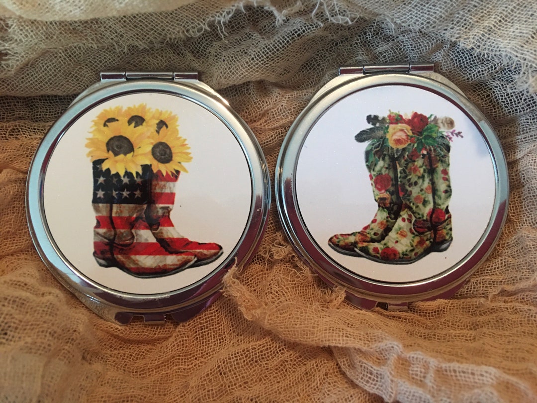 Mirror Compact, Compact, Mirror, Travel Mirror, Hand Mirror, Cowgirl ...