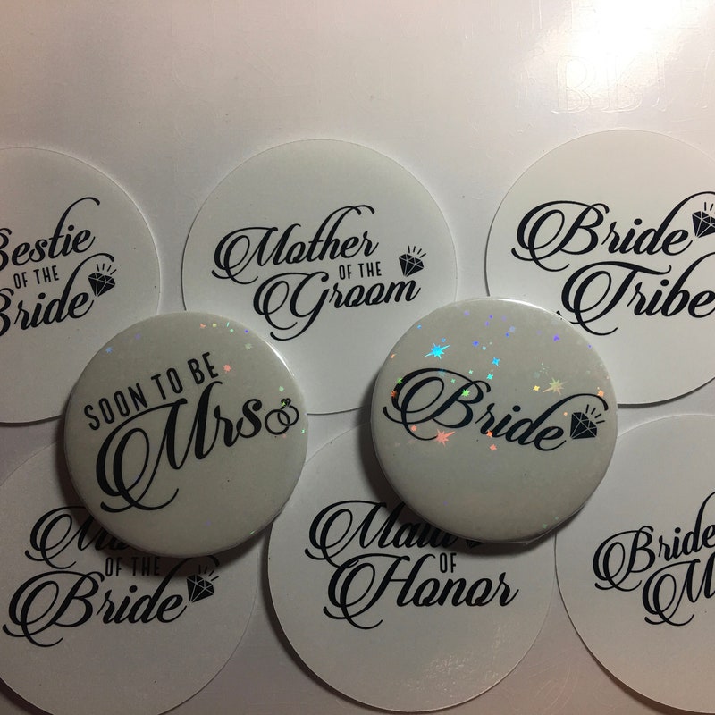 Bridal Party Buttons - Etsy
