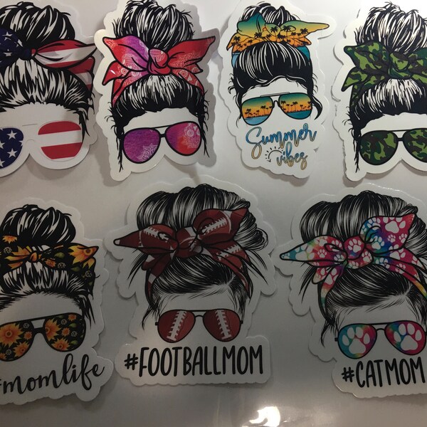 Messy Bun Stickers - Etsy