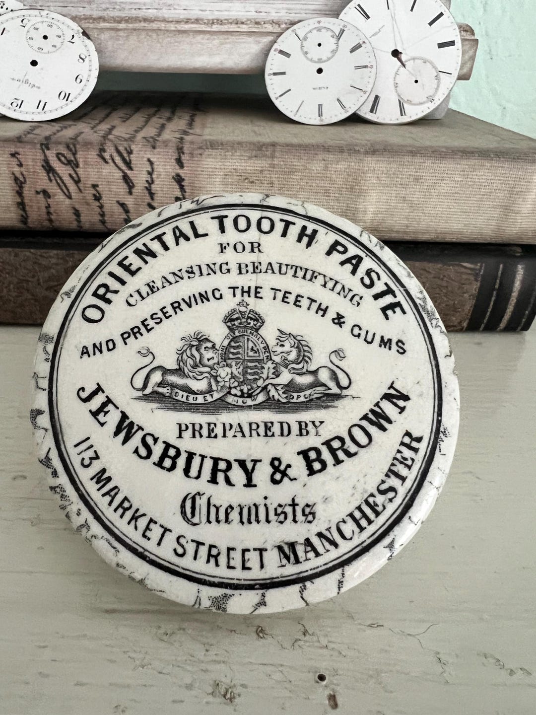 Antique Advertising Ironstone Toothpaste Pot Jewsbury and Brown ...