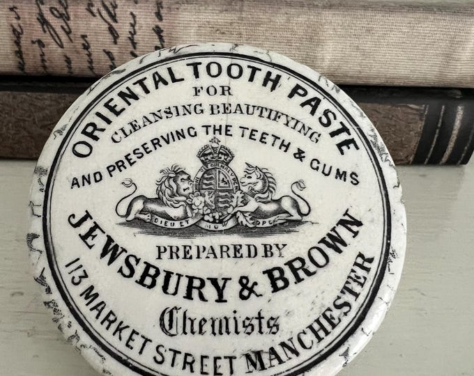 Antique Advertising Ironstone Toothpaste Pot Jewsbury and Brown ...