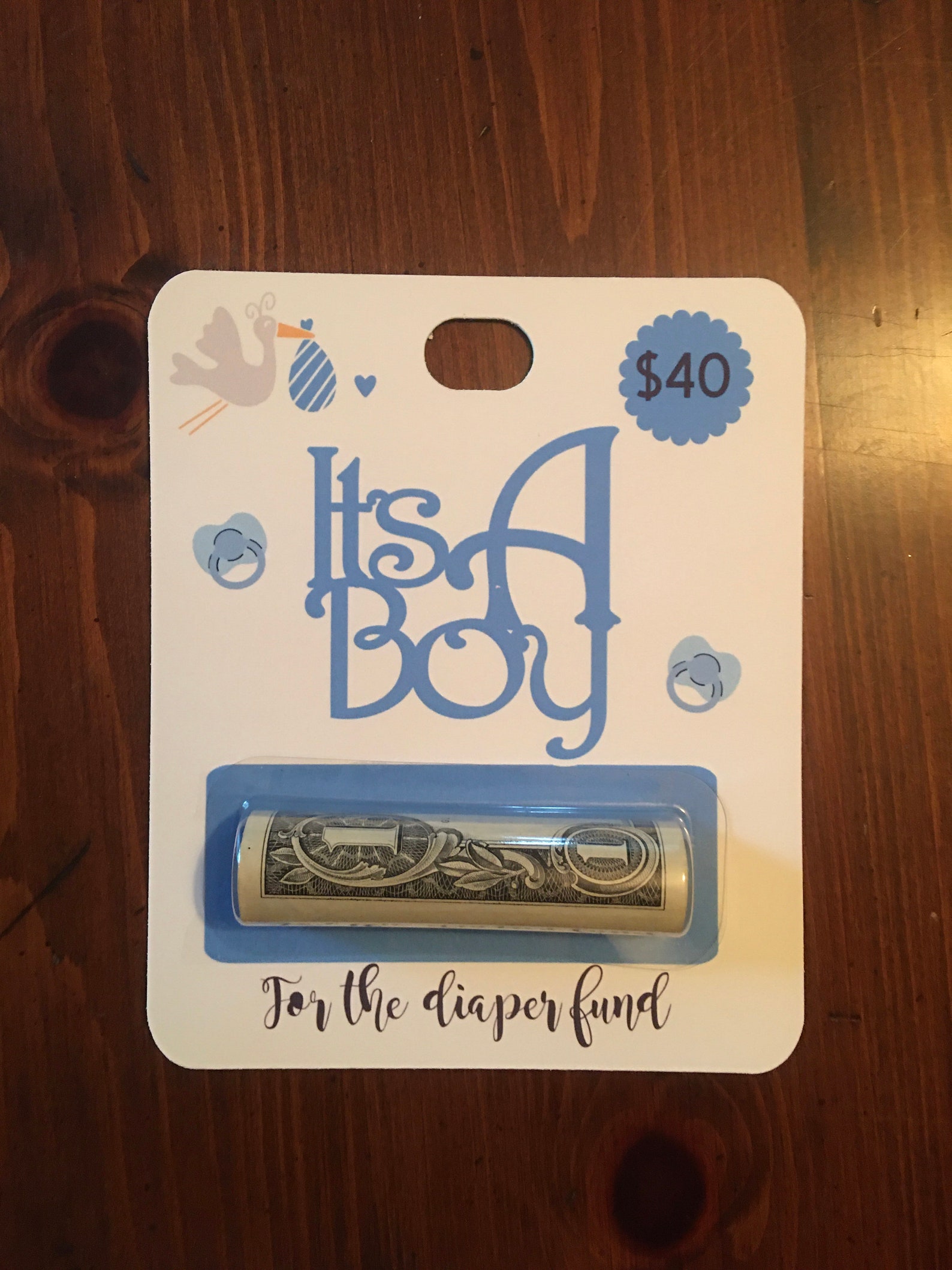 Baby Shower Money Card Money Card Lip Balm Money Card Baby - Etsy
