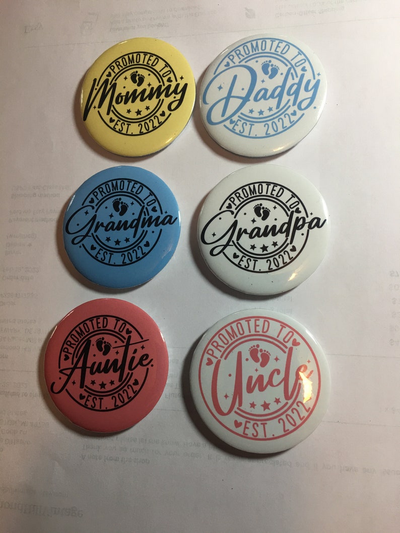 Baby Shower Pin-back Buttons Mommy to Be Buttons Daddy to Be - Etsy