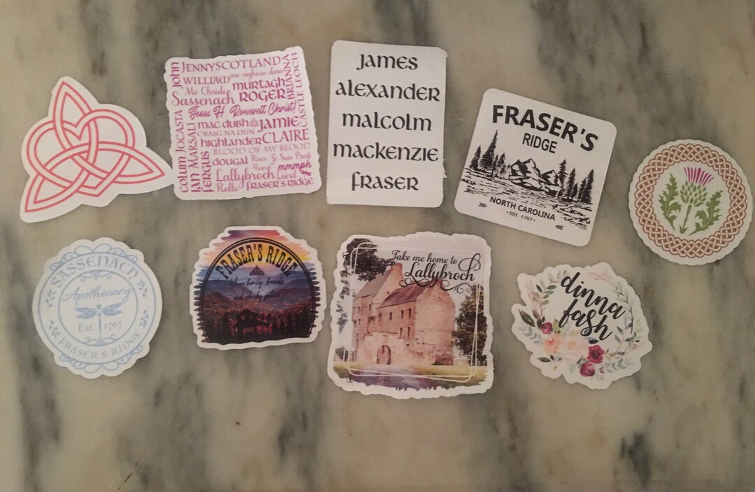 Outlander Stickers, Sassenach Stickers, Fraser's Ridge Stickers, Jamie ...