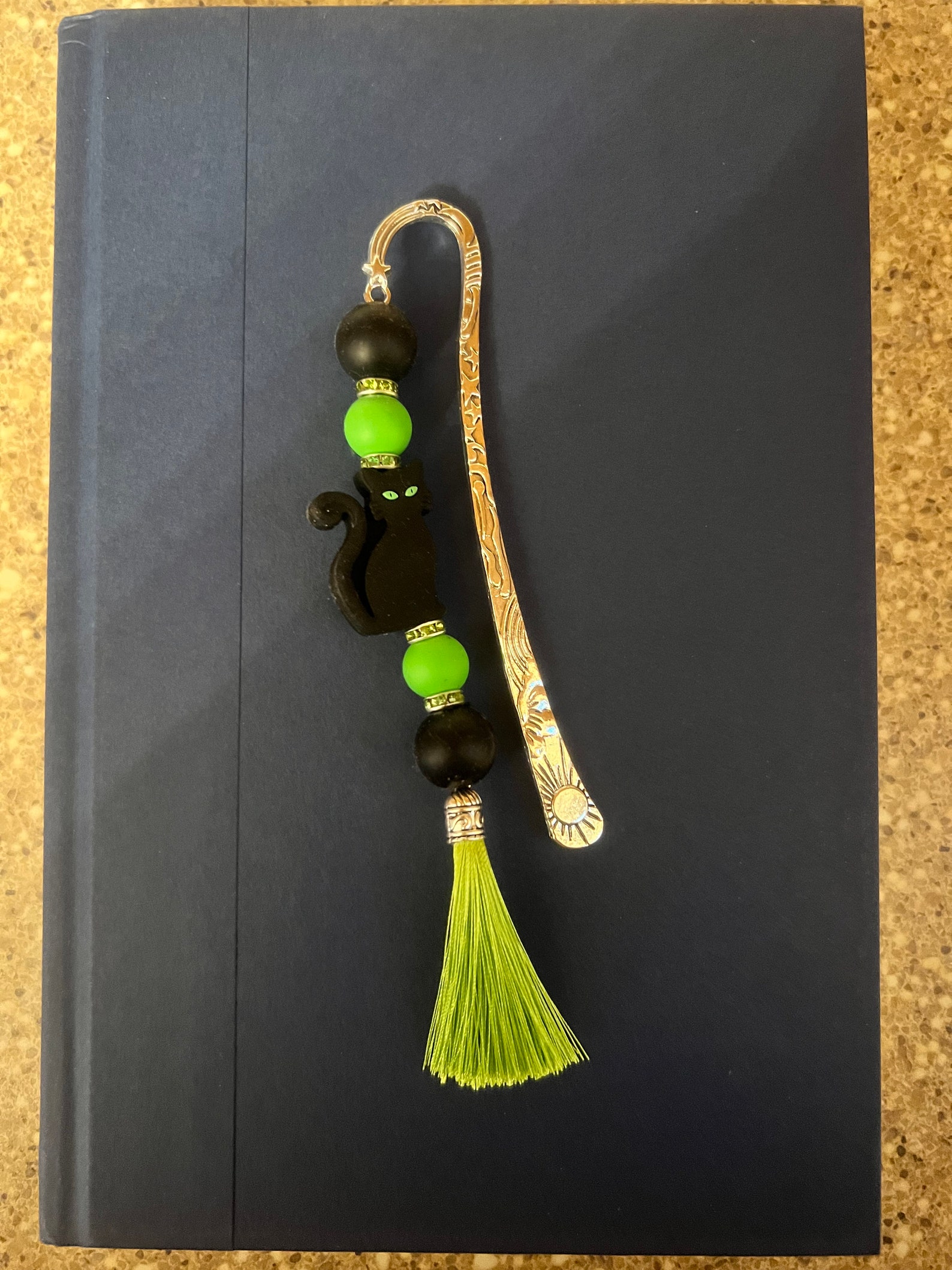 Beaded Bookmark, Hook Bookmark, Bookmark, Novelty Bookmark, Cat ...
