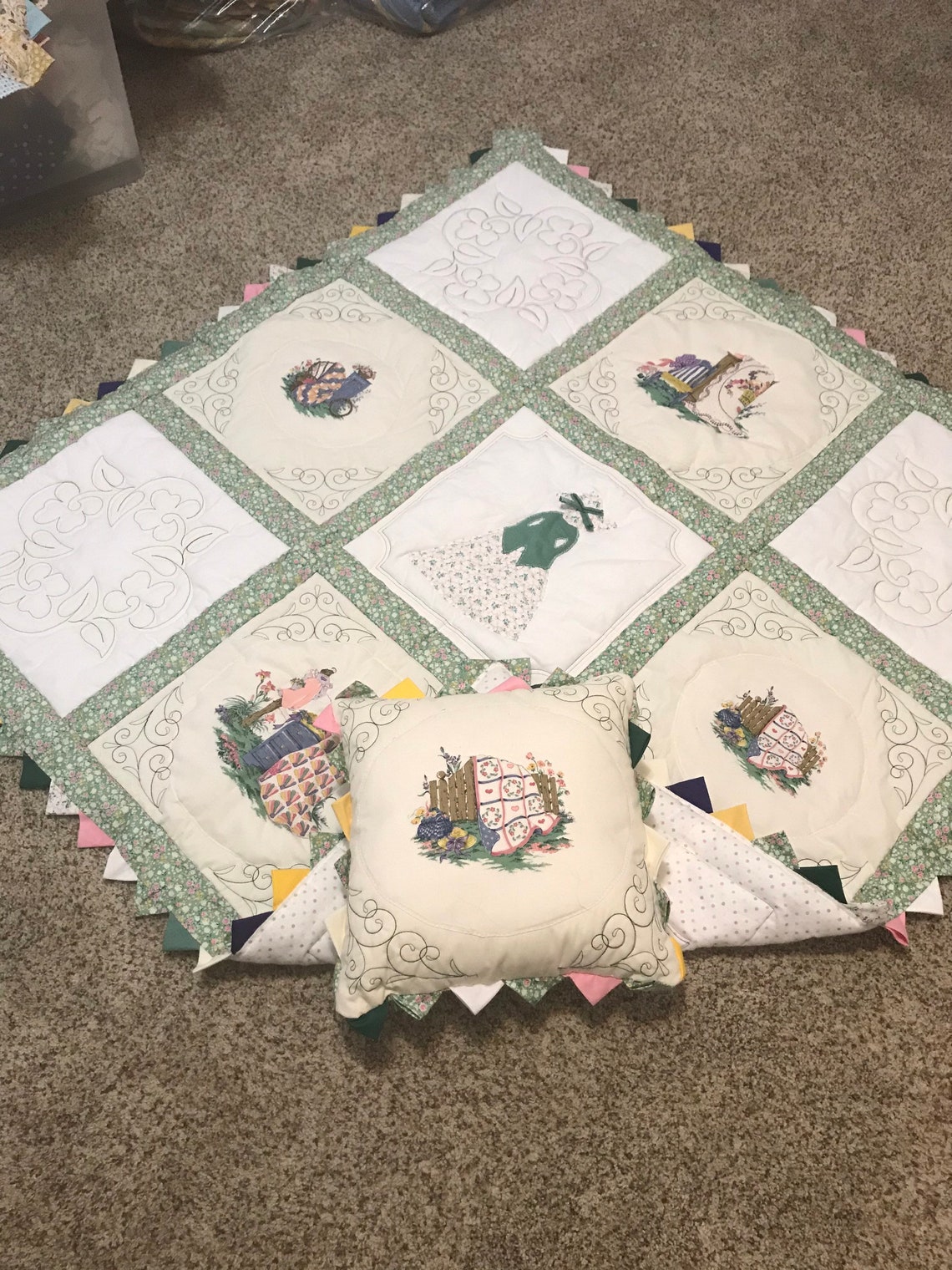 Handmade Baby Blanket With Matching Pillow - Etsy