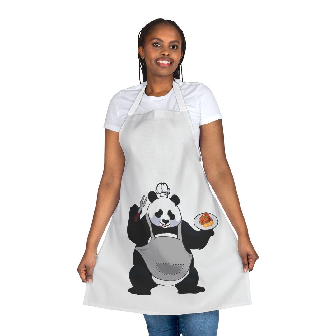 Cute Panda Chef Apron, Fun Cooking Gift for Foodies, Kitchen Decor, BBQ ...