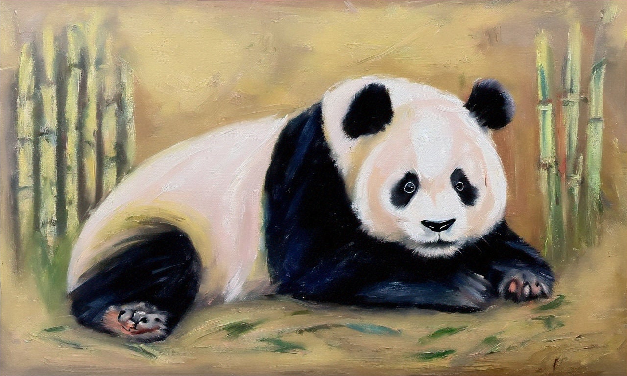 Giant Panda Frame TV Wall Art, Transform Any Room Into a Sanctuary of ...