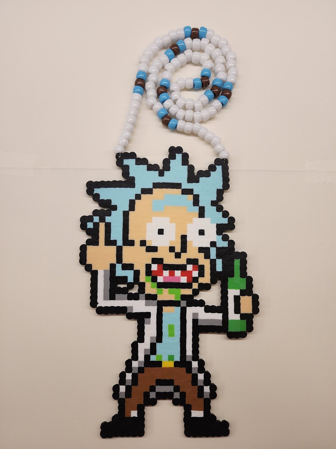Middle Finger Drunk Rick Rave EDM Kandi Perler - Etsy