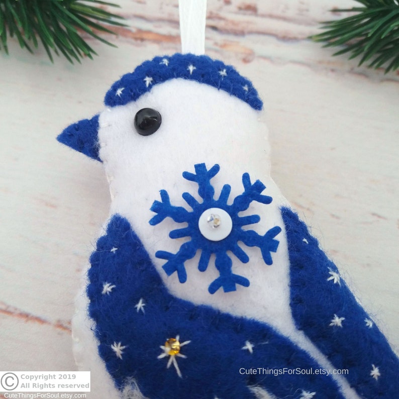 Blue Bird Ornament Needle Felted Birds Ornament Felt Bird | Etsy