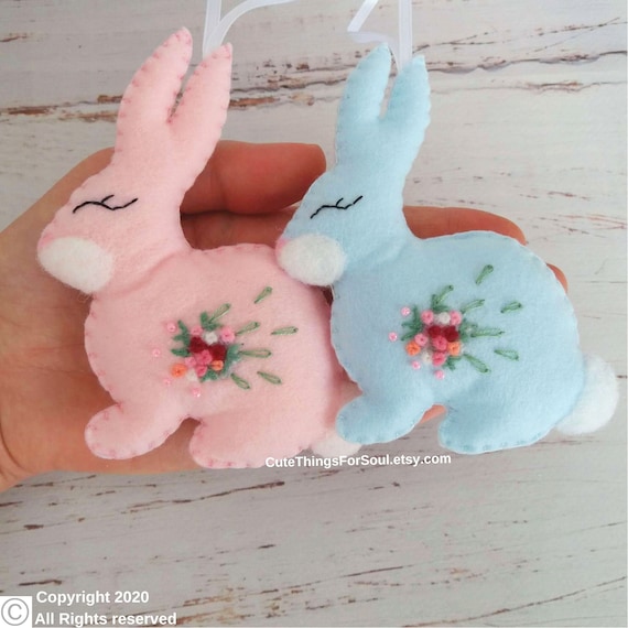 Ukraine Shop Personalized Pink Bunny Ornament Spring Bunny - Etsy