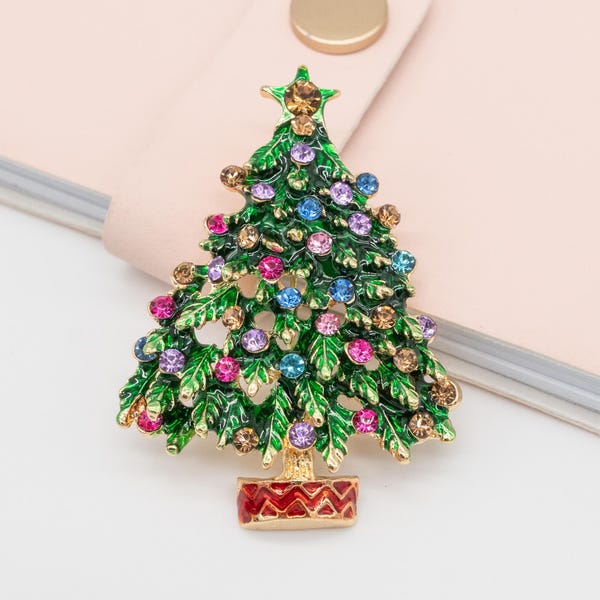 Christmas Tree Brooch - Etsy