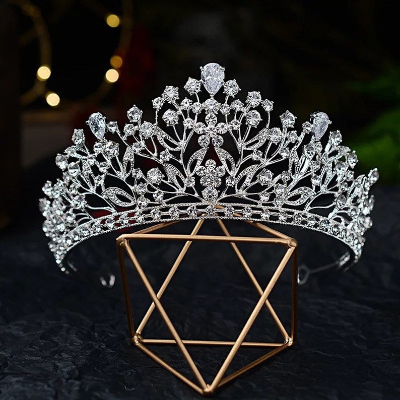 Beautiful Silver Tiara Wedding Hair Accessories for Bride - Etsy UK