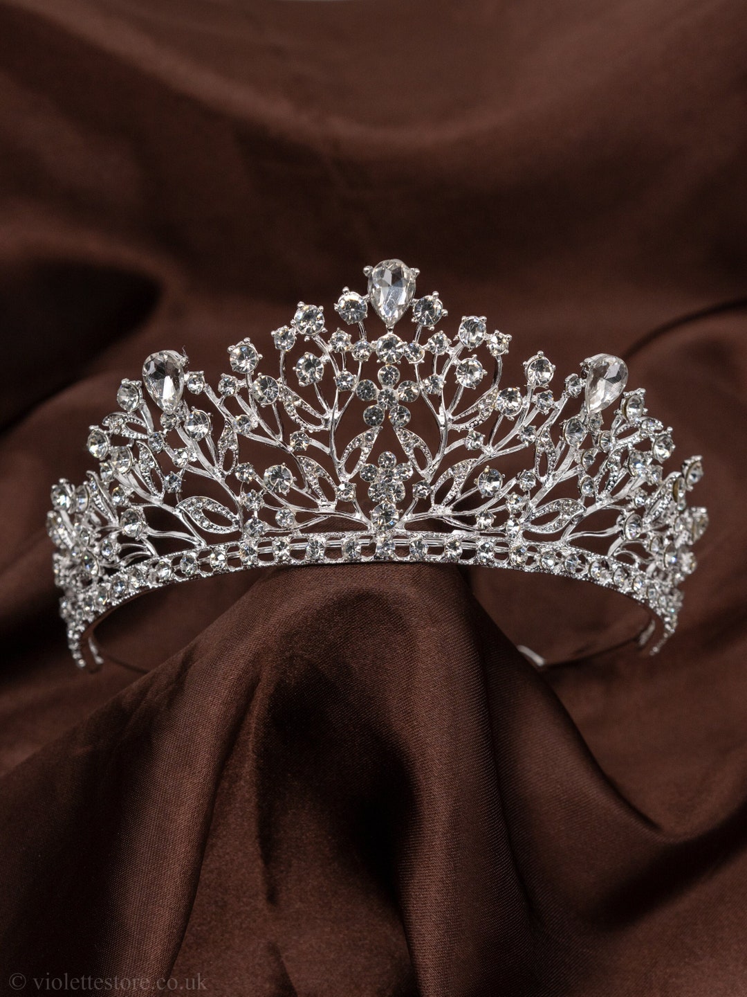 Beautiful Silver Tiara Wedding Hair Accessories for Bride - Etsy UK