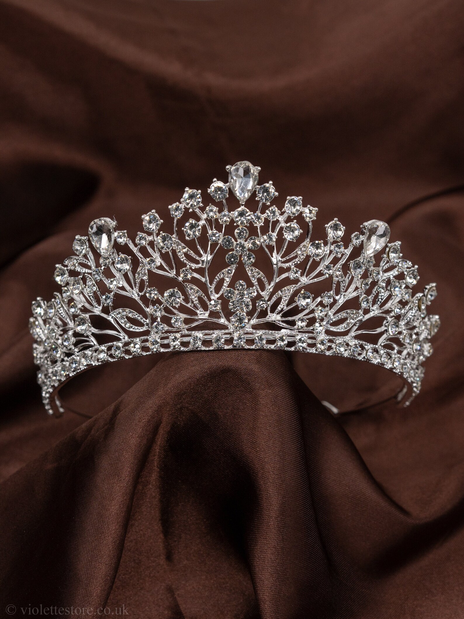 Beautiful Silver Tiara Wedding Hair Accessories for Bride - Etsy UK