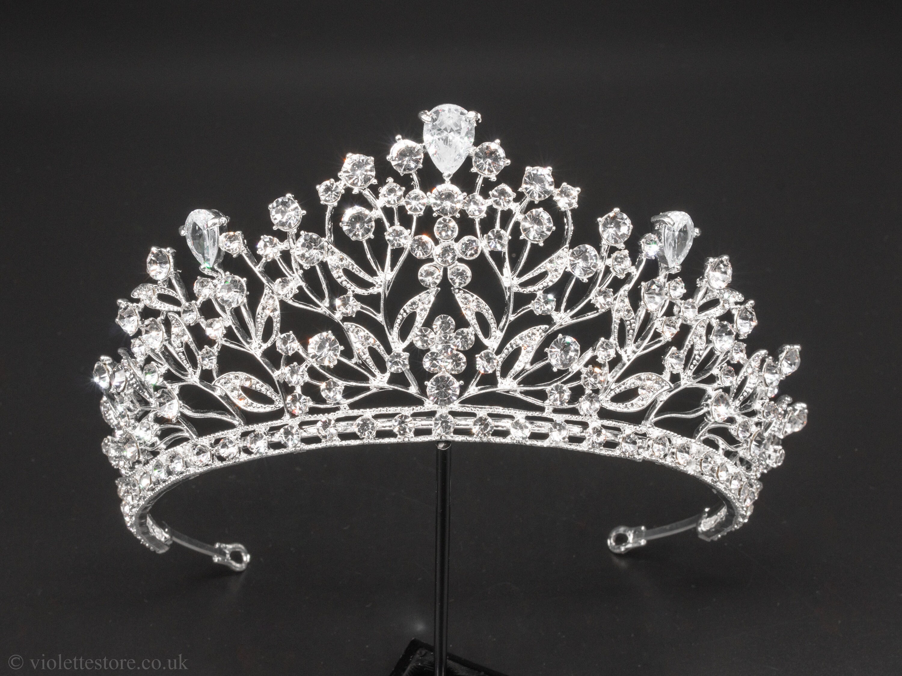 Beautiful Silver Tiara Wedding Hair Accessories for Bride - Etsy UK
