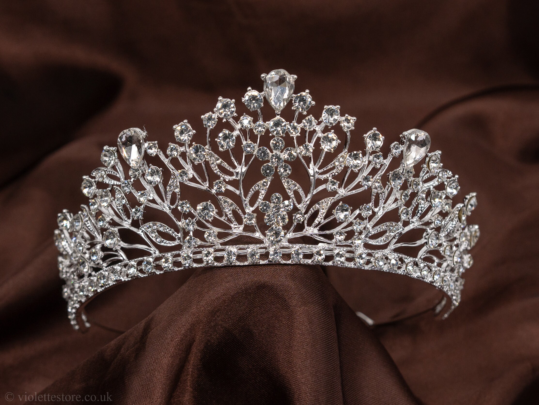 Beautiful Silver Tiara Wedding Hair Accessories for Bride - Etsy UK