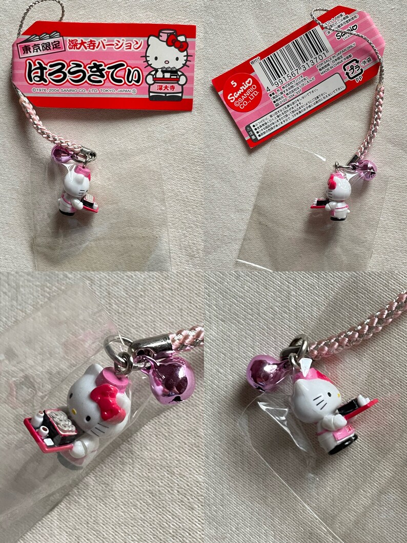 Hello Kitty Vintage Gotochi Job Series Workaholic Kitty Charm Strap - Etsy