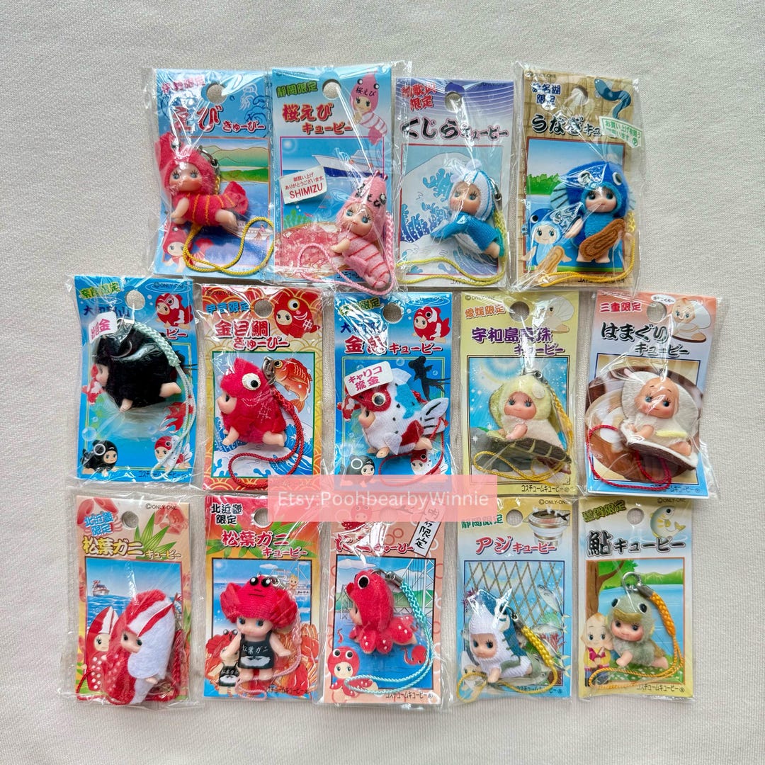 Sea Creatures - Kewpie QP Plush Charm Strap (mini Paperback Version) - Etsy
