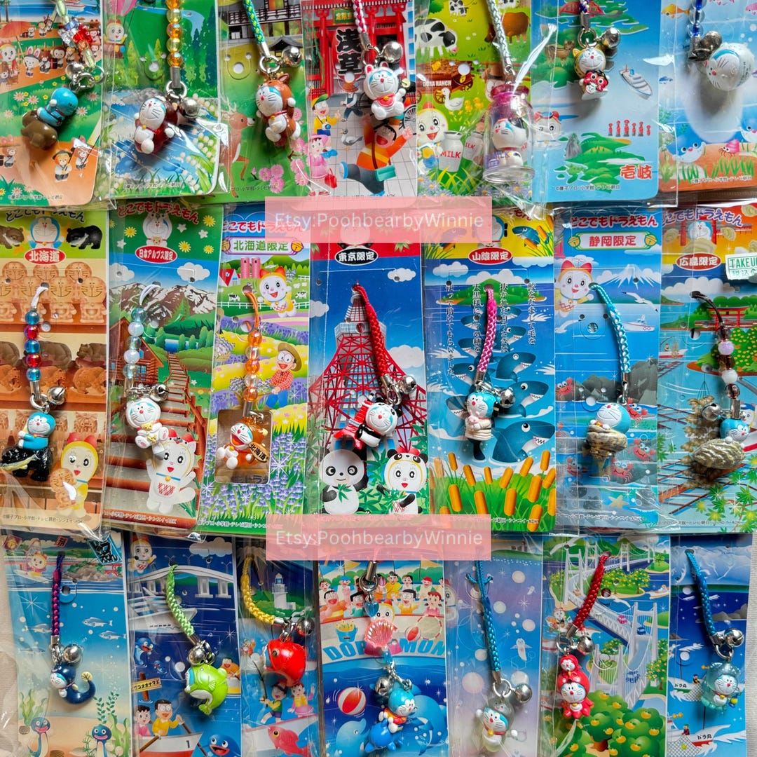 Doraemon “animals and Sea Creatures” Kawaii Vintage Gotochi Charm Strap ...