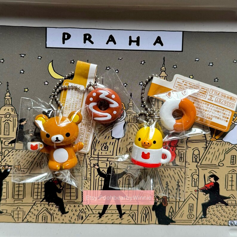 Rilakkuma Kawaii Japanese Rare Mini Trinket Charm Keychain - Etsy