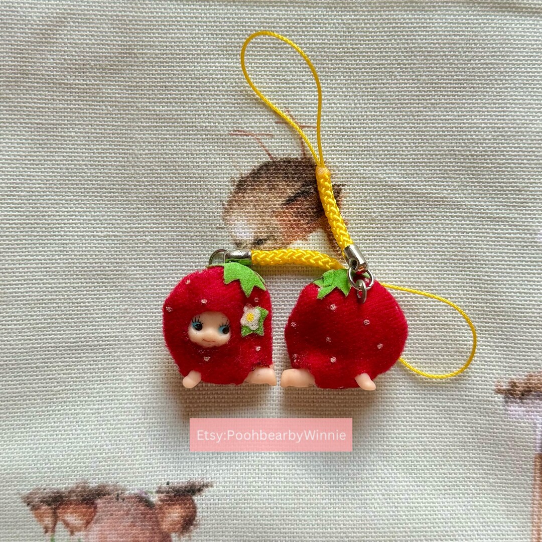 Kewpie QP Plush Charm Strap - Strawberry Ichigo Baby - Etsy