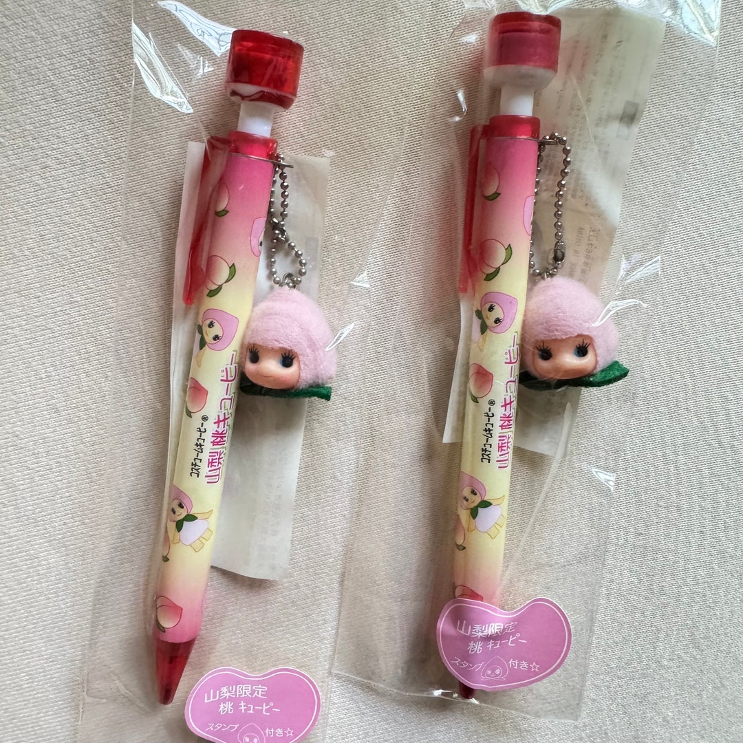 Kewpie QP Vintage Gotochi - Baby Peach Charm Keychain Pen - Etsy