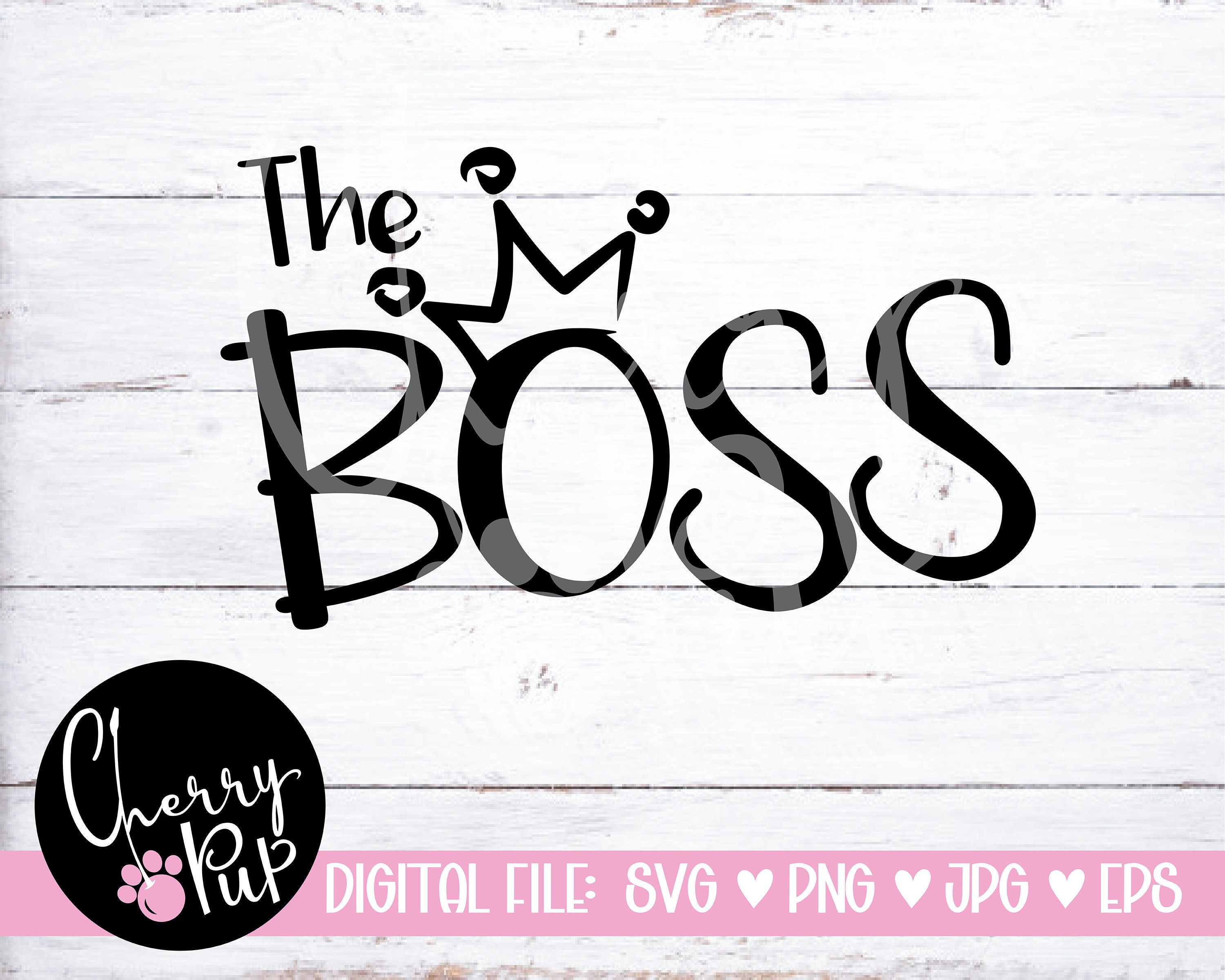 The Boss Svg for Dog Bandana Cricut Design File SVG for Dog - Etsy