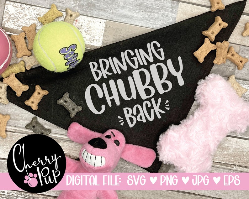 Bringing Chubby Back Dog Bandana SVG, Digital Download, Cricut Design ...
