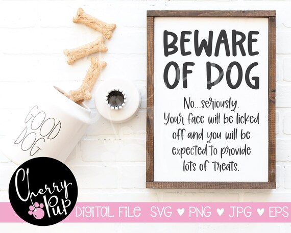 Beware of Dog Digital Download Printable Dog Art Instant - Etsy