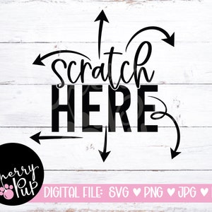 Scratch Here Dog Bandana SVG, Svg Files for Cricut, Png Files, Instant ...
