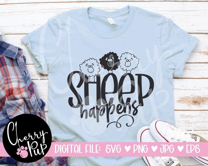 Sheep Happens SVG Instant Digital Download Funny Pun SVG for - Etsy