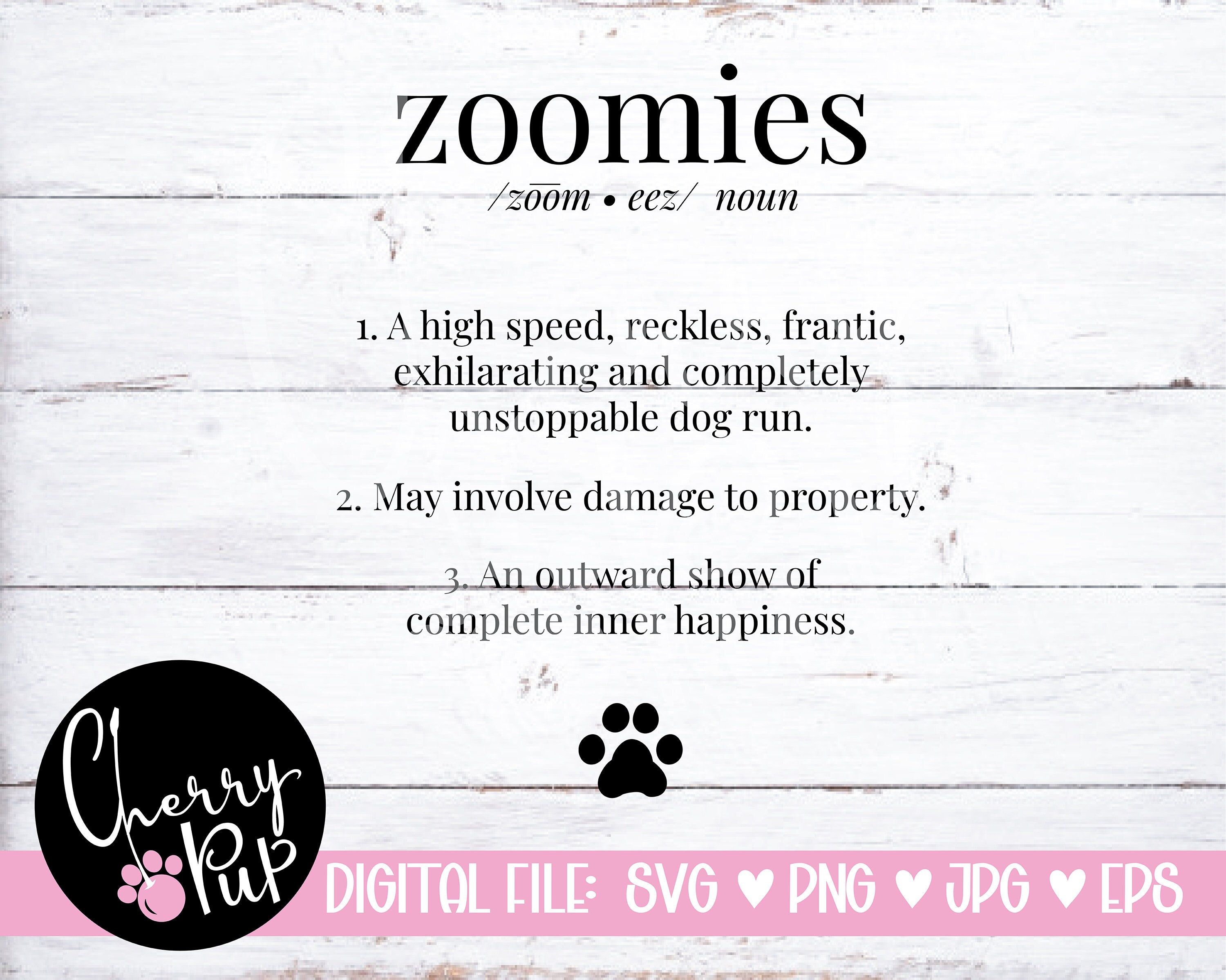 Zoomies, Cricut Svg Files, Png Files, Dog Printable, Instant Download ...