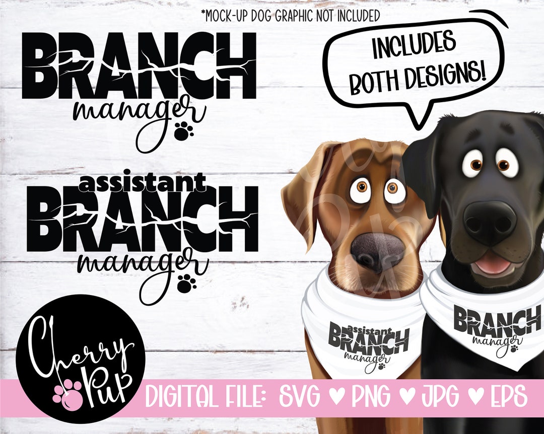 Branch Manager Dog Bandana SVG, Svg Files for Cricut, Png Files ...
