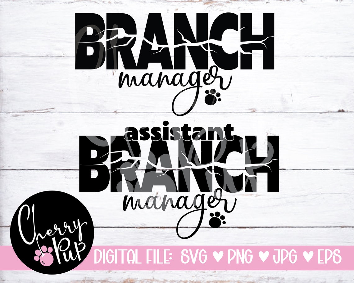 Branch Manager Dog Bandana SVG, Svg Files for Cricut, Png Files ...