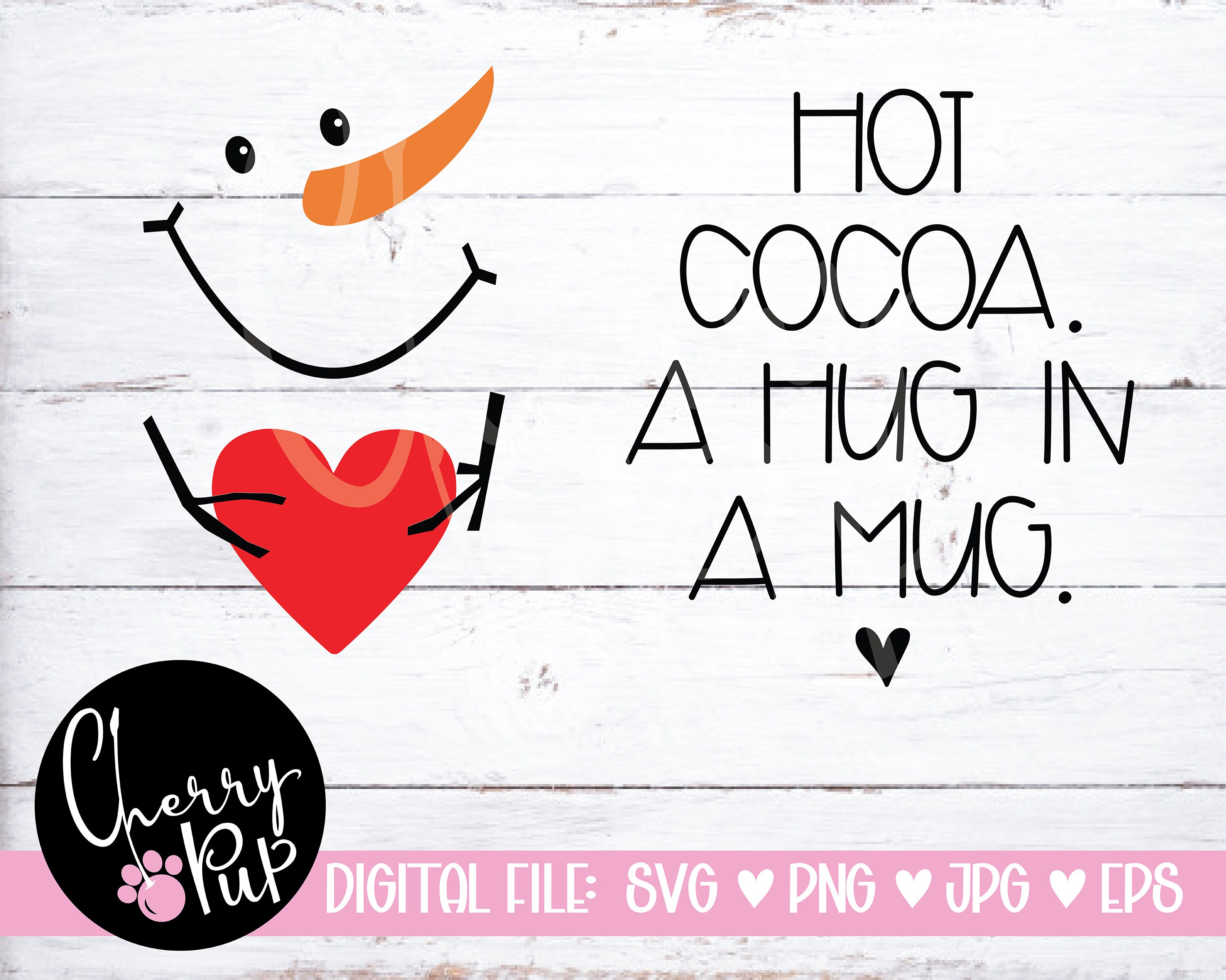 Hot Cocoa Mug SVG Digital Download, Cricut Design Files, SVG for Mug ...