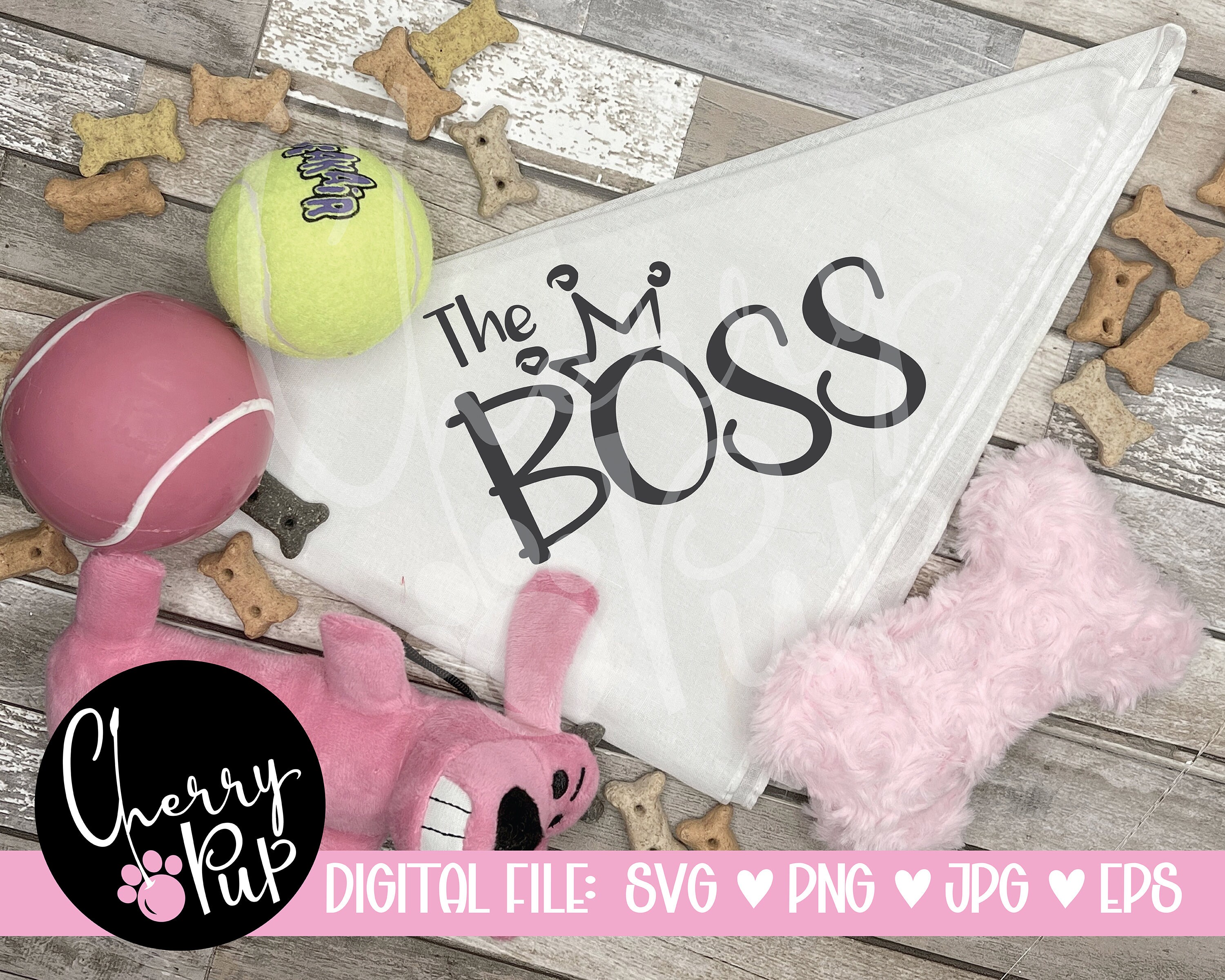 The Boss Svg for Dog Bandana Cricut Design File SVG for Dog - Etsy